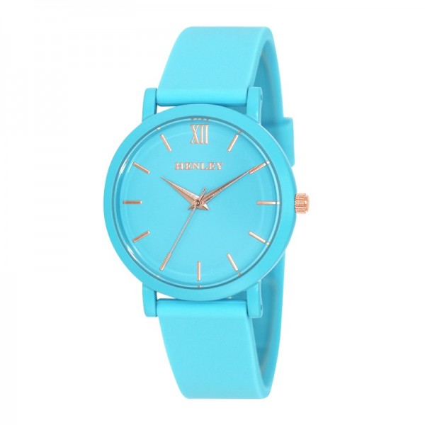 Ladies Watch Blue Silicone Band - HENLEY - - Kemneeds | Chemists ...